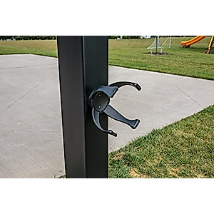 Silverback Basketball Holder Compatible with Men's, Women's, Youth Basketballs, Soccer Balls, Volleyballs, and Kickballs,Black