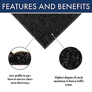 Notrax Carpeted Entrance Mat, Charcoal, 3ft.x5ft. (117S0035CH)