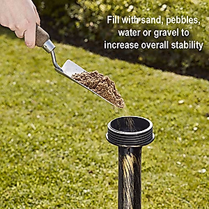 Westcharm 34 Inch Solar Powered LED Lighted Birdbath for Outdoors Yard Outside Outdoor Garden Decoration Pedestal Base Stand - Antique Brushed Bronze Polyresin Solar Bird Bath