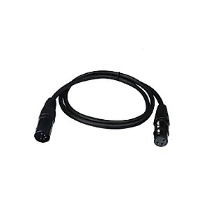 SinLoon (1m) DMX Stage Light Cable,DJ XLR Cable, 3-Pin Female XLR to 5-Pin Male XLR DMX Turnaround Connection for Moving Head Light Par Light Spotlight with XLR Input & Output (5male)