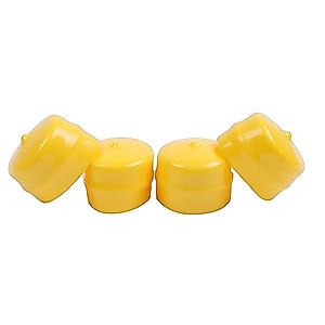 LSSOCH 4PCS Axle Yellow Cap Bearing Cover M143338 Compatible with John Deere 105 D100 D105 D110 D125 L105 L108 L110 L120 L130 LA100 LA105 LA110 LA115 X300 X304 X520 Lawn Mower and Lawn Tractor