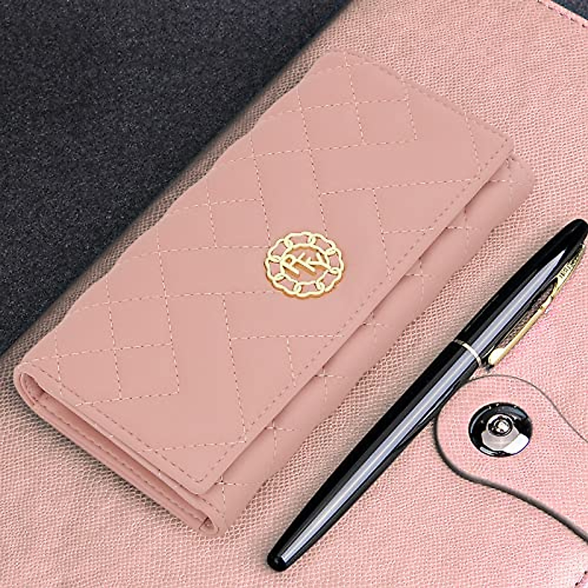 Titosha Valentines Day Gifts Womens Wallets With Large Capacity Rfid Blocking Medium Wallets For Women Trifold Wallet Ladies Purse PU Leather Pink Wallet