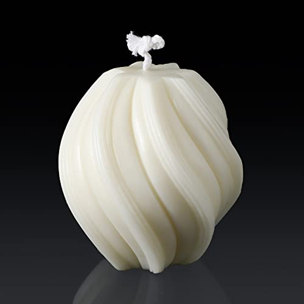 Spiral Swirl Candle Aesthetic Candles Trendy Candles 3D Vase Shaped Candle Soy Wax Scented Candle Twirl Pillar Candle Ball Shaped Art Decorative Candles for Birthday Christmas Gift Home Decoration