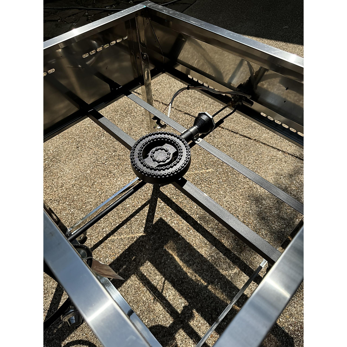 Acero Pro 6 Container Outdoor Steam Table Food Warmer Cart - Bain Marie - 6 Standard 1/3 Pans (12" x 6" x 4") - 30 Quarts Total - Stainless Steel - Propane Powered - Portable for Catering & Events