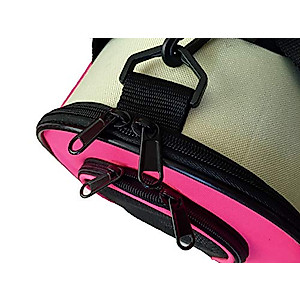 Reelok Portable Soft Sided Airline Approved Dog Carrier Pet Travel Bag Pet Home Comfortable Pink Carrier for Cats, Puppies and Small Animals
