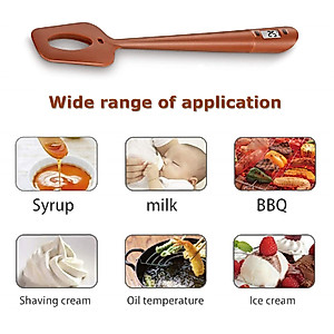 Candy Thermometer Spatula 2 in 1, Silicon Spatula with Thermometer in Handle, Instant Read Digital Thermometer and Spatula Stirrer for Kitchen,Chocolate, Creams, Sauces, Jams and Syrups, Meat Cooking