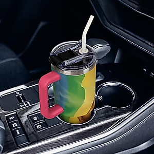 Basset Hound St Patrick's Day 40 Oz Stainless Steel Cup Travel Tumbler with Handle and Straw Lightweight Coffee Mug for Home Office