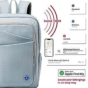 Swissdigital Design Women Laptop Backpack For Women With Apple Find My network,College Bookbags With USB Charging Port，Large Capacity Computer Backpacks For Work Business