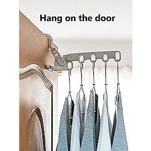 Folding Clothes Hanger, Portable Mini Drying Rack Closet Organizer Space Saver for Indoor, Travel, Camping