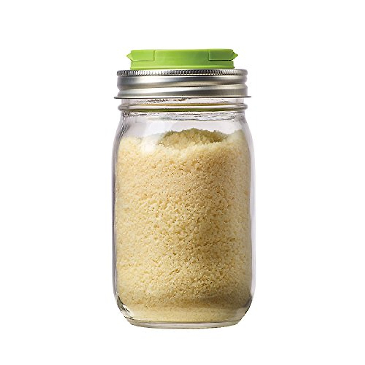 Jarware Spice Lid for Regular Mouth Mason Jars, Green