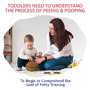 Potty Training with Potty Pals, Quick & Effective Way to Dump The Diaper, Use Fun Activities to Easily Teach Your Toddler The Concept of Potty Training with Cute, Washable Pee & Poop Plush Potty Toys