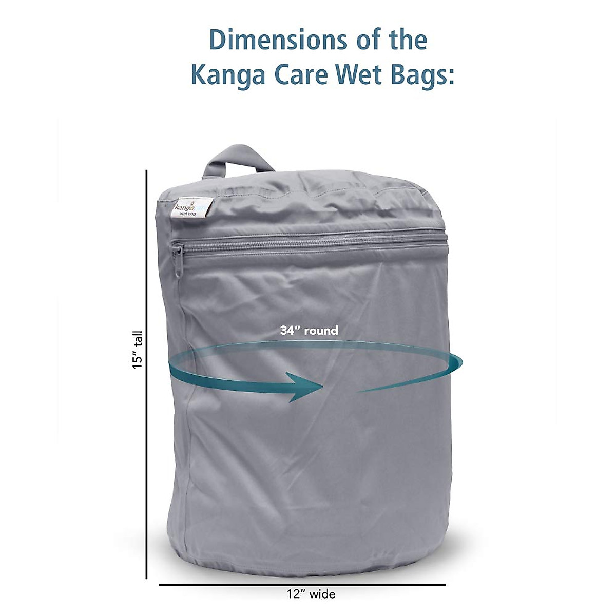 Kanga Care Wet Bag Seam Sealed Waterproof 3D Dimensional for Baby Cloth Diapers, Travel, Beach, Pool, Gym, Swim | Lily