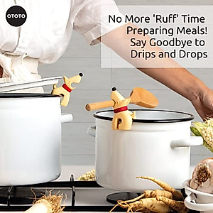 OTOTO Buddy Dog Kitchen Spoon Holder - Cooking Spoon Rest for Kitchen Counter - Spatula, Ladle Holder, Kitchen Utensil Holder - Heat Resistant & Dishwasher Safe Utensil Rest for Stove Top