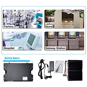 Fanless Industrial Mini PC 64GB RAM 1TB SSD 2TB HDD Windows 10 Pro i7 8550U Mini Desktop Computer Dual Displays HD + VGA, 4K, Dual band WiFi, BT4.0, 2 NIC, GPIO port, 6RS232 COM, Full Metal Case
