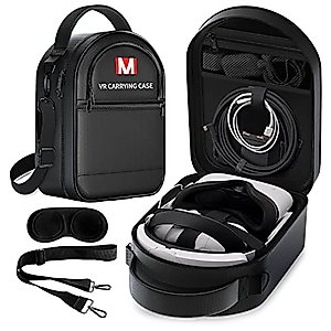 Skadell Hard Carrying Case Compatible with Meta/Oculus Quest 2, VR Headset with Elite Strap, Touch Controllers & Other Accessories, with Strap & Lens Protector, for Travel and Home Storage
