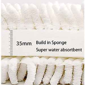 iMaylex 3 Pack Chenille Fuzzy Ball Hand Towels, Quick Dry and High Absorbent Microfiber Hand Towels with Hanging Loops for Kitchen Bathroom, 7" x 7", White & Blue & Grey