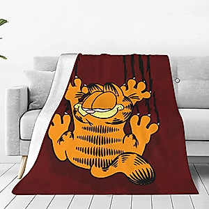 Cartoon Cat Flannel Throw Blanket Luxury Warm Blanket for Sofa Bed Room Decor Car Bed Camping (G1, 40"x50")