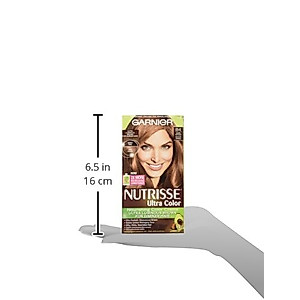 Garnier Nutrisse Ultra Color Nourishing Permanent Hair Color Cream, B4 Caramel Chocolate (1 Kit) Brown Hair Dye (Packaging May Vary)