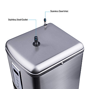 Ready Hot 41-RH-300-F560-BN Instant Hot Water Dispenser System, 2.5 Quarts, Digital Display Dual Lever Hot and Cold Water Faucet Brushed Nickel