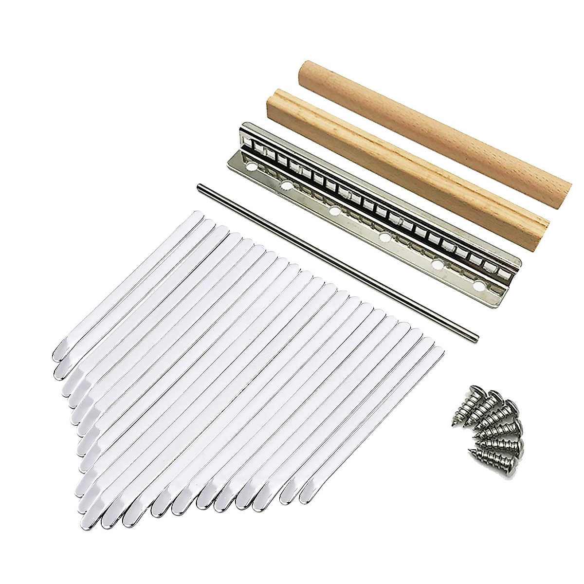 TREELF Kalimba 21 Keys Replacement Kit Thumb piano DIY accessories set (21 keys)