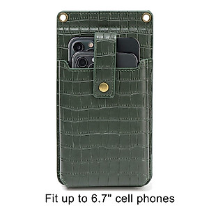 Pearl Angeli Small Crossbody Cellphone Purse Shoulder Bag for Women w/Card Slots, PU Leather