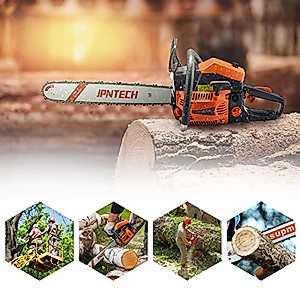 Gas Chainsaw 60cc 2-Cycle Gasoline Powered Chainsaw 20 Inch Handheld Cordless Petrol Chain Saws For Forest, Wood, Garden and Farm Cutting Use