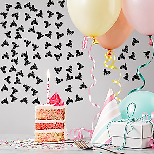 100pcs Motorcycle Confetti, Black Glitter Motorcycle Table Confetti for Baby Shower, Motorcycle Paper Scatters, Rider Racing Sport Party/Boys Birthday Party Table Decoration