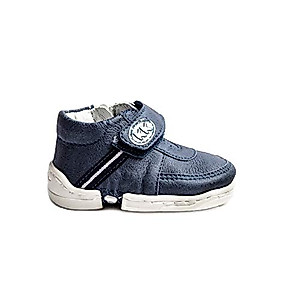 Happy Baby Zippy Shoes, Infant/Toddler, Boys Girls, First Walking Shoes, Unique Zipper Design (Age 6-12 Months (4.8 inches, US Size 4), Sneakers Blue)