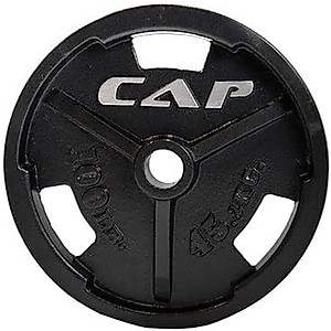 CAP Barbell Commercial Grip Plate, 5 lb, Black