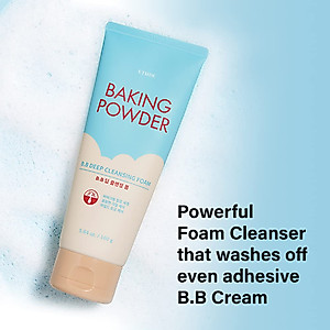 ETUDE Baking Powder B.B Deep Cleansing Foam, 5.4 fl.oz.(160ml) (21AD) | Perfect Cleansing and Peeling, Removes Pore Waste and Dead Skin Cells, Korean Skin Care, Kbeauty, Perfect for Gift