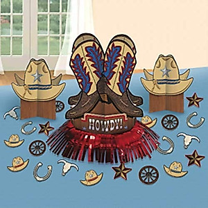 Amscan 280095 Western Table Decorating Party Kit, 1 piece
