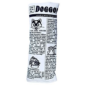 Pet Qwerks Plush Interactive Dog Toys - Newspaper Squeaker Toy - 10 in,Large breeds