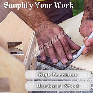 Machinist Square 5 Inch, Atarvana Mechanical Steel High 90 Degree Precision Square, Harden Carbon Steel Engineer Wide Base Square, L-Type Right Angle Ruler Tool for Woodworking