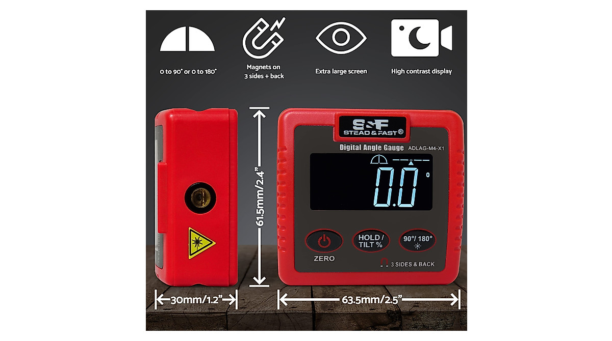 S&F Digital Angle Gauge with Laser - Measure & Set Angles