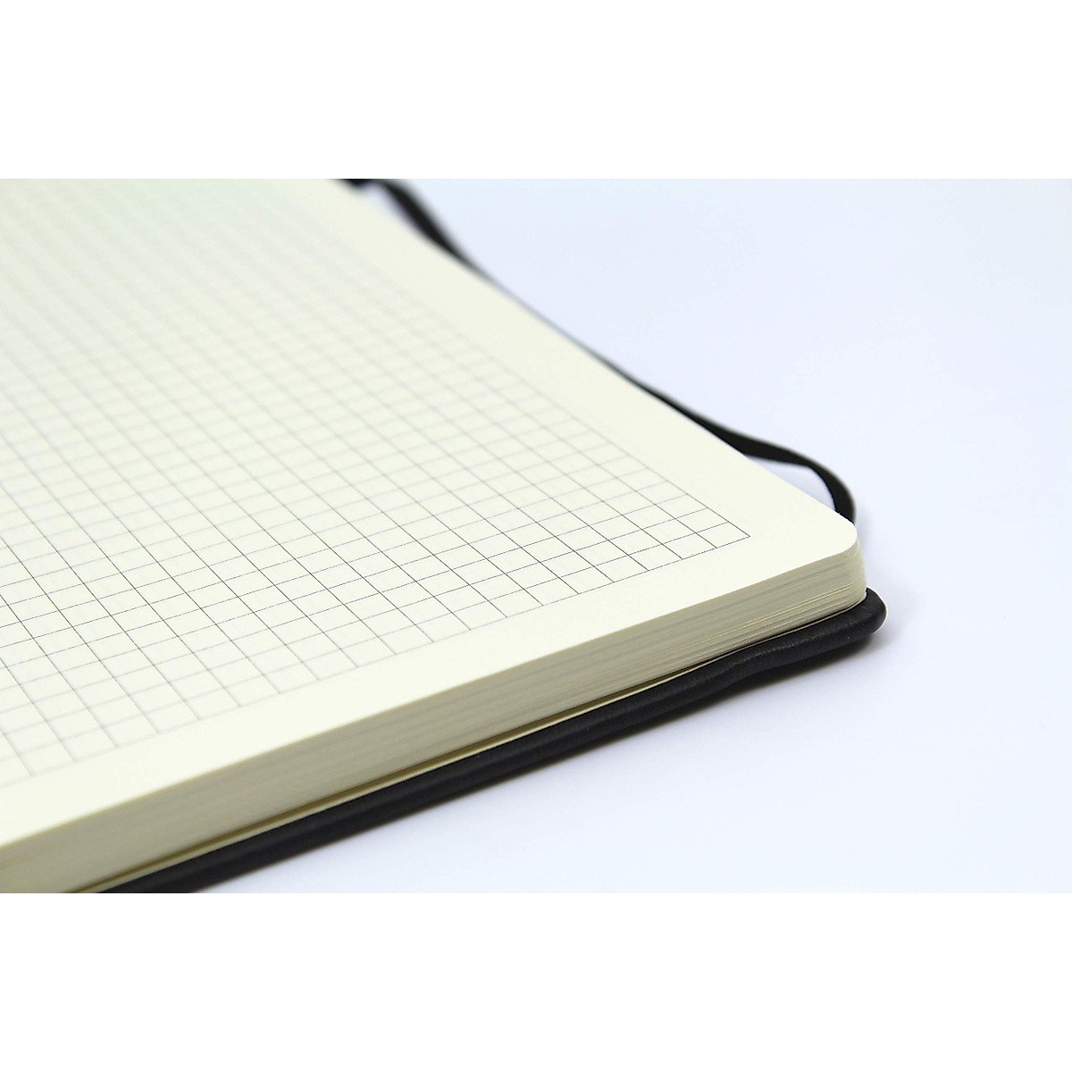 Silvine A5 Executive Soft Feel Notebook Black. 160 Pages (80 Sheets) Ruled with 5mm Squares. Ref 197X (148 x 212mm)
