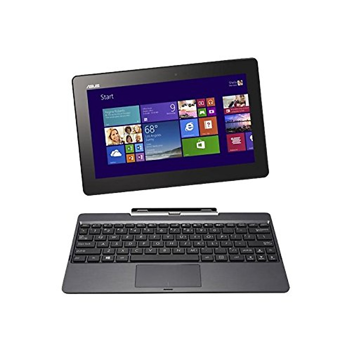 Asus Transformer Book T100TA-C2-EDU 10.1-Inch 64GB Touchscreen Laptop with Keyboard | Windows 8.1 Pro Eligible to Upgrade to Win10 (Renewed)