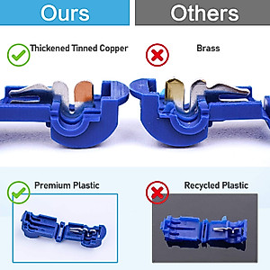 TICONN 120Pcs T Tap Wire Connectors, T Wire Quick Splice Connector, T Connectors for Wiring with Storage Case (120Pcs)