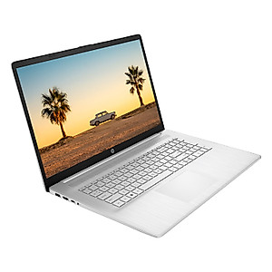HP 2023 Newest 17 Laptop, 17.3" HD+ Touchscreen Display, AMD Ryzen 5 7530U Processor (Beats i7-1165G7), 32GB RAM, 2TB SSD, Wi-Fi 6, HDMI, Backlit KB, Webcam, Windows 11 Home, Silver, KKE Accessories