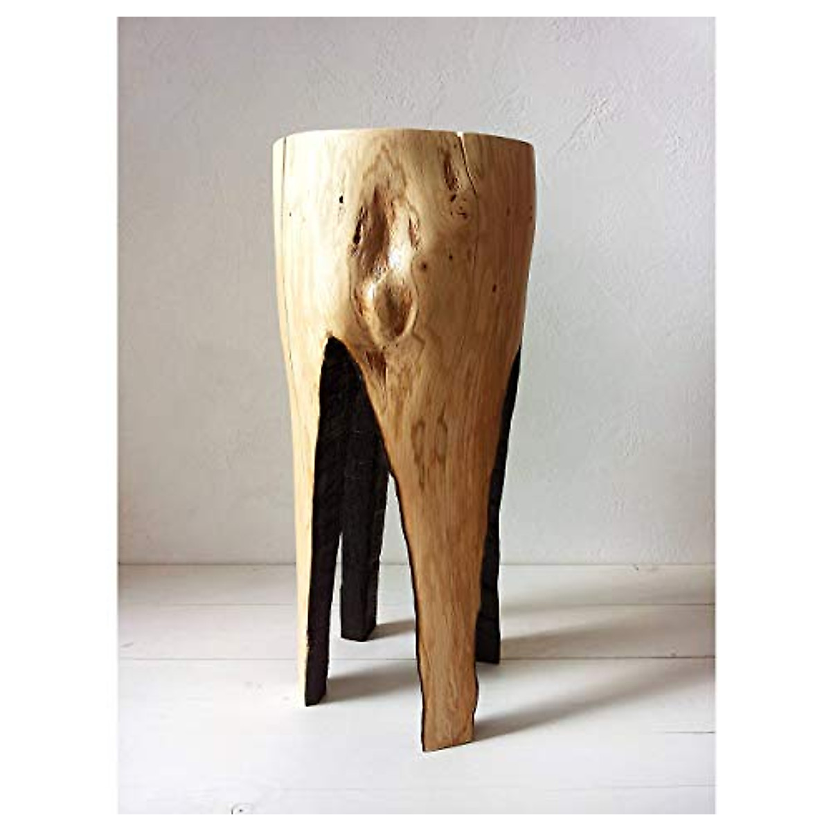 Ski Lodge Table, Rustic Nightstand, Barn Wood Furniture, Stump Table, Small Round Table