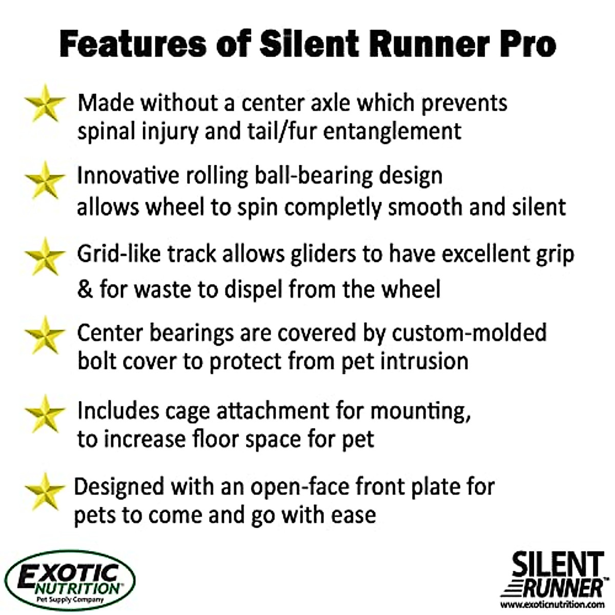 Silent Runner Pro Wheel (Black with Cage Attachment)