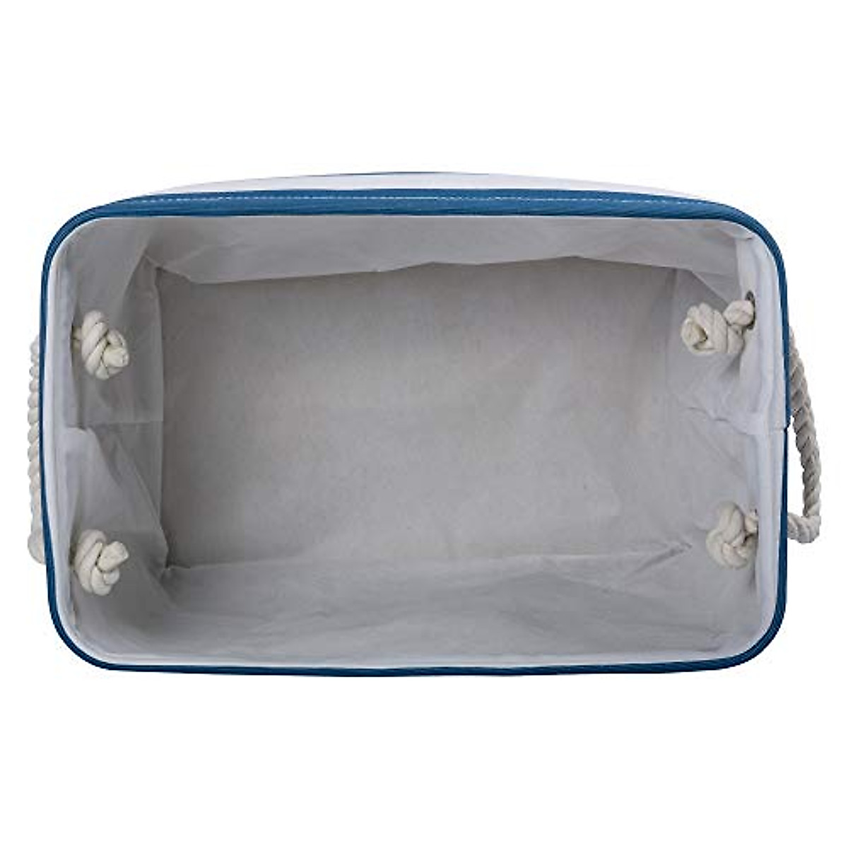 Bone Dry Pet Storage Collection Striped Paw Patch Bin, Large Rectangle, Navy