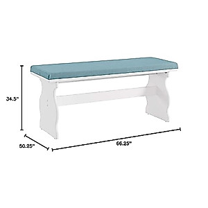 Linon Lucy Capri Blue Nook 66.25 x 34.5 x 50.25