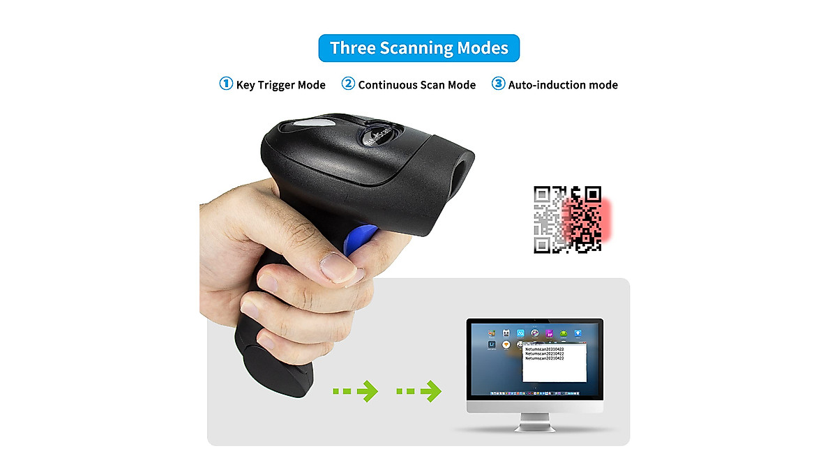 USB QR Barcode Scanner for Shops & Warehouses - Fast & Accurate