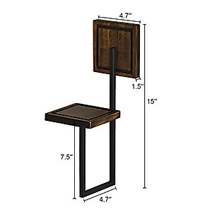 WELLAND Floating Shelf for Wall Rustic Wood Wall Shelves Hanging Planter Flower Pot Holder Sconce/Candle Holder Set of 3