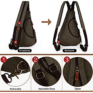 HuxFam Small Sling Crossbody Backpack Multipurpose Casual Daypack Backpacks Outdoor Cycling Hiking Travel