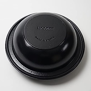 MOOSSE Gamasot Premium Korean Dutch Oven, Rice Pot, Enameled Cast Iron Pot with Lid, Korean Stone Bowl for Induction Cooktop, Stove, Oven, No Seasoning Required (6.7” (17cm))