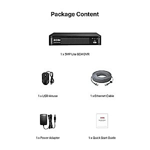 ZOSI H.265+ 5MP Lite CCTV DVR 8 Channel Full 1080p, Remote Access, Motion Detection, Alert Push, Hybrid Capability 4-in-1(Analog/AHD/TVI/CVI) Surveillance DVR for Security Camera (No Hard Drive)