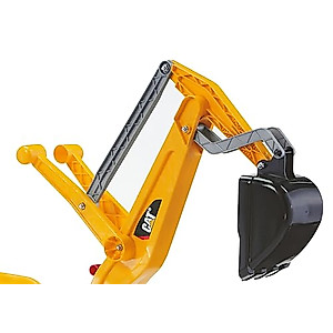 rolly toys CAT Construction Ride-On: 360-Degree Excavator/Shovel Digger, Youth Ages 3+ , Yellow