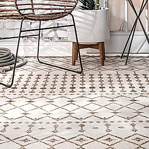 nuLOOM Rosalie Trellis Indoor/Outdoor Area Rug, 8' x 10', Beige