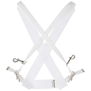 Ludwig LF350W White Parade Marching Bass Drum Sling | Marching Band Straps | for Band Practice, Concerts and Musical Events